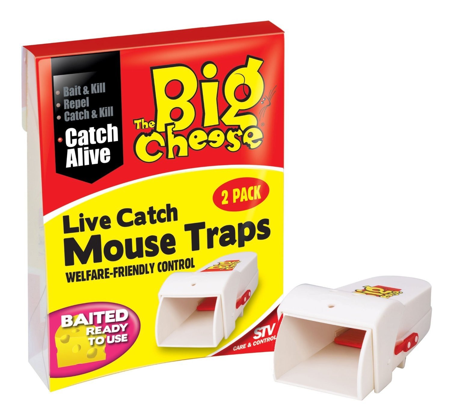 The Big Cheese Live Catch Ready To Use Mouse Trap - Twin Pack ...