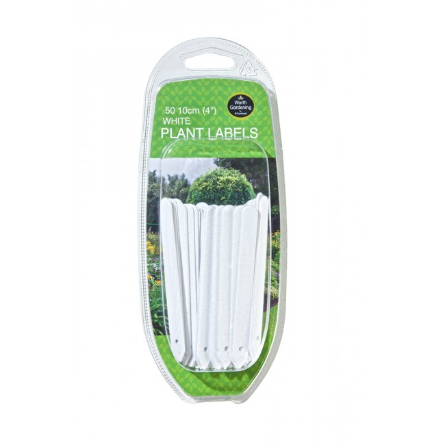 Garland 10cm (4") White Plant Labels (50) • Homeleigh Garden Centres