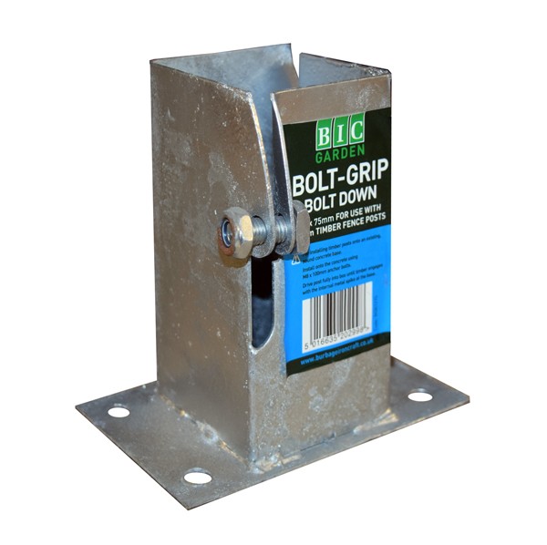 BIC Garden Bolt-Grip Bolt Down - 75mm x 75mm (Flush Fit) • Homeleigh ...