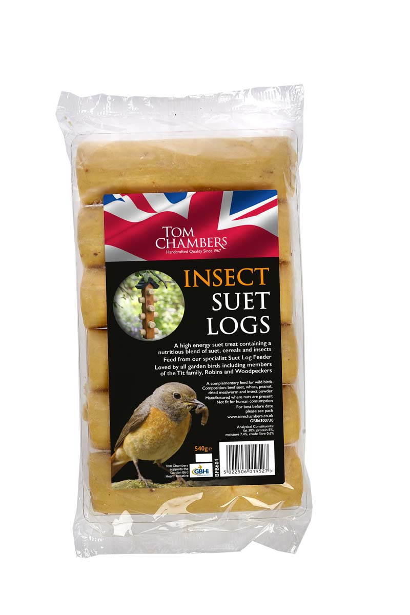 Tom Chambers Suet Logs - insect • Homeleigh Garden Centres