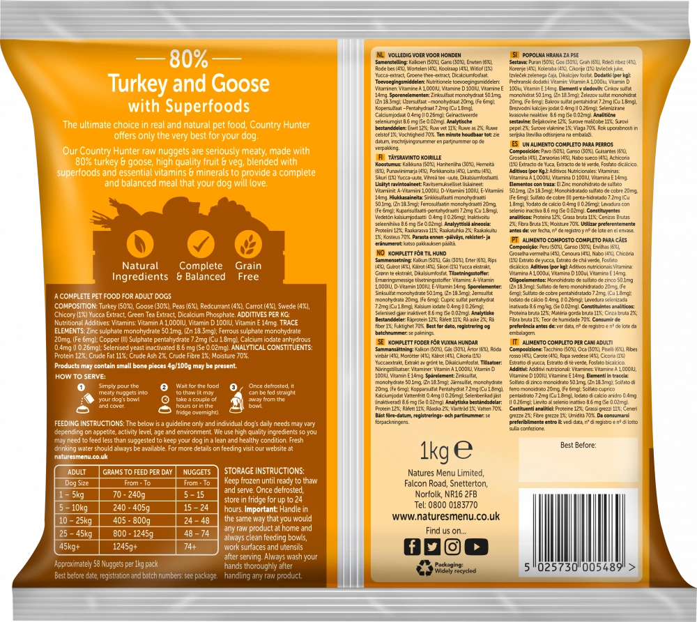 Country Hunter Turkey & Goose 1kg • Homeleigh Garden Centres