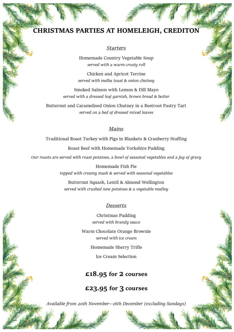 Food at Homeleigh Crediton • Homeleigh Garden Centres