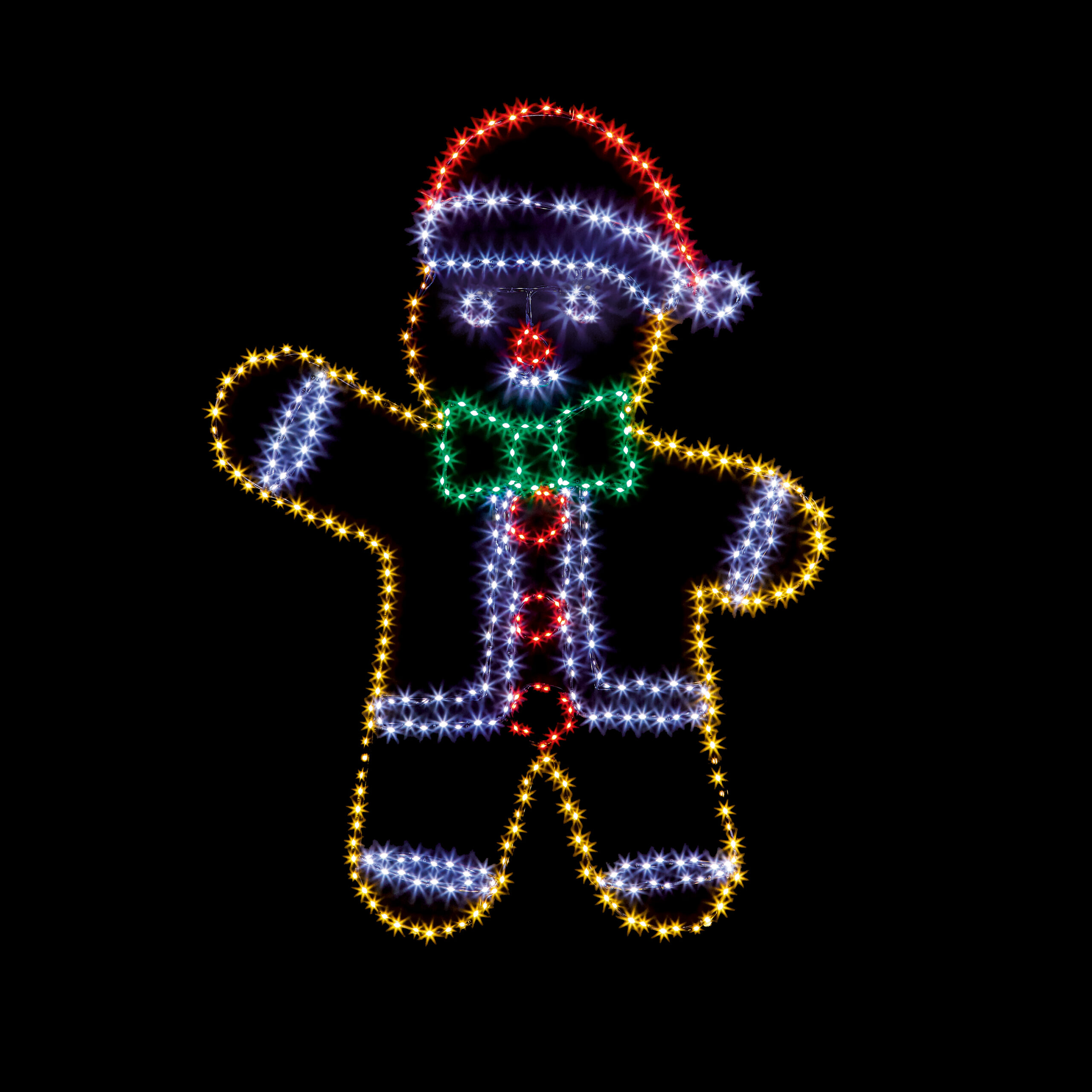 PREMIER 1.2MX90CM TWNKLNG FLEXIBRIGHT LED GINGERBREAD MAN - MULTI ...