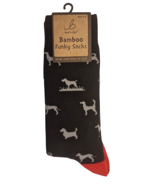 MENS FUNKY BAMBOO SOCKS - HUNTING DOGS, SIZE 6-11 • Homeleigh Garden ...